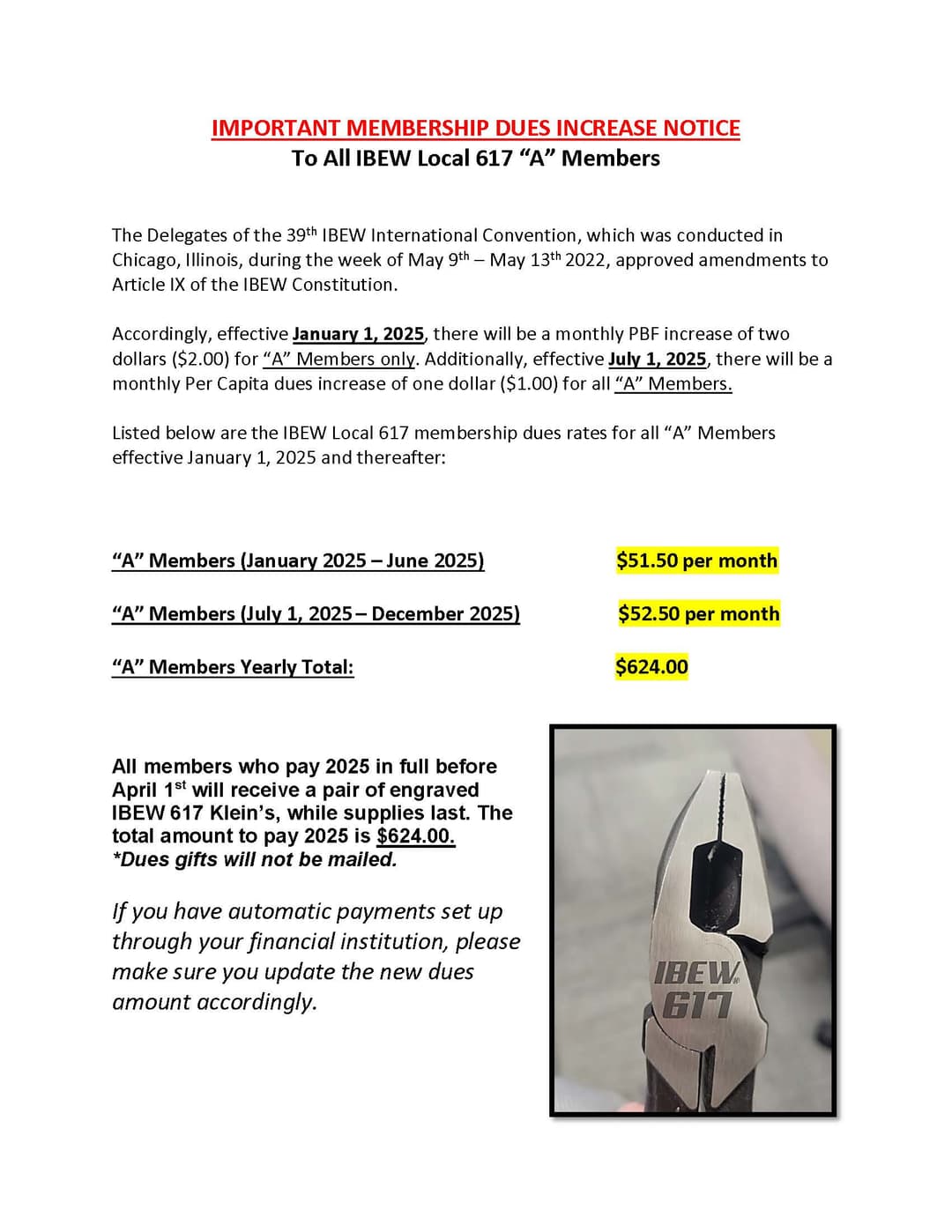 IBEW 617 | IBEW 617 Upcoming Events